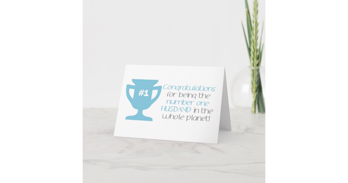 Number One Husband Father's Day/ Birthday Card | Zazzle