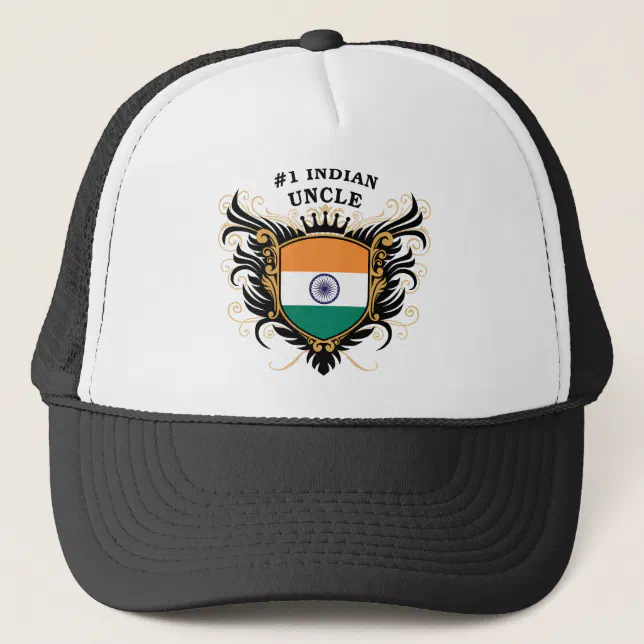 Number One Indian Uncle Trucker Hat | Zazzle