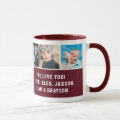Number One Papa Maroon Custom 4 Photo Collage Mug | Zazzle