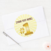 number one with custom name classic round sticker | Zazzle