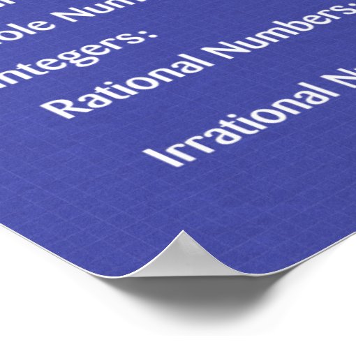 Number Sets Poster | Zazzle