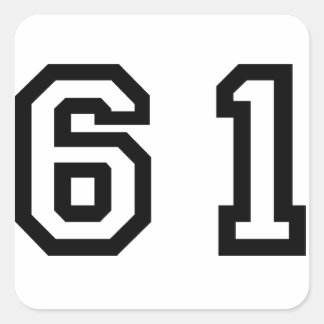 Number Sixty One Stickers | Zazzle