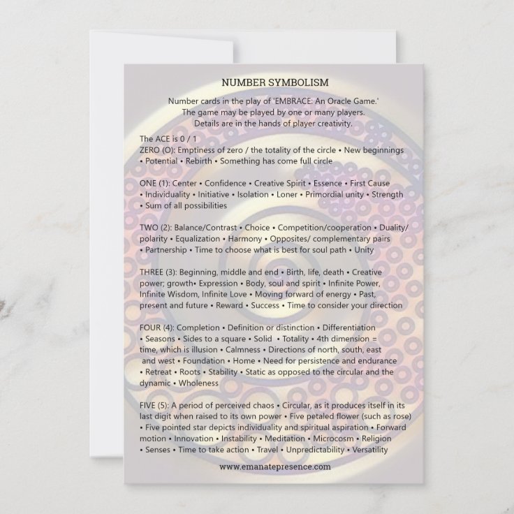 NUMBER SYMBOLISM - Invitation | Zazzle