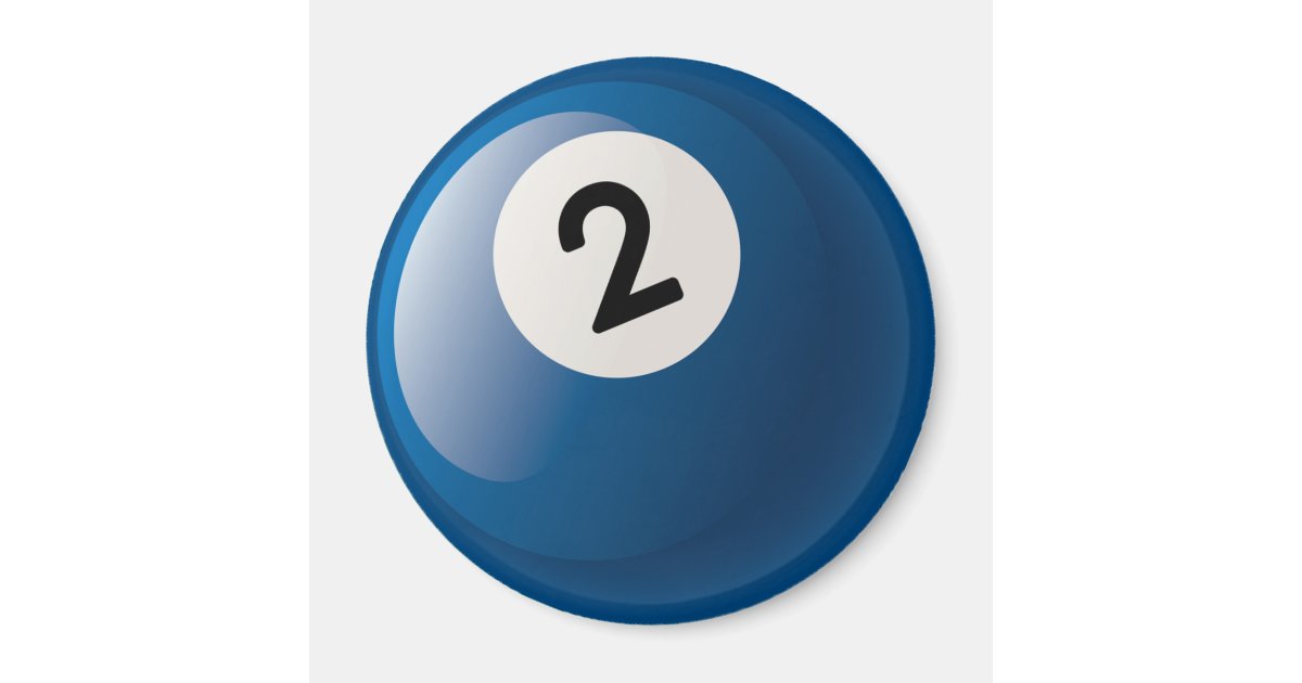 NUMBER TWO BILLIARDS BALL MAGNET | Zazzle