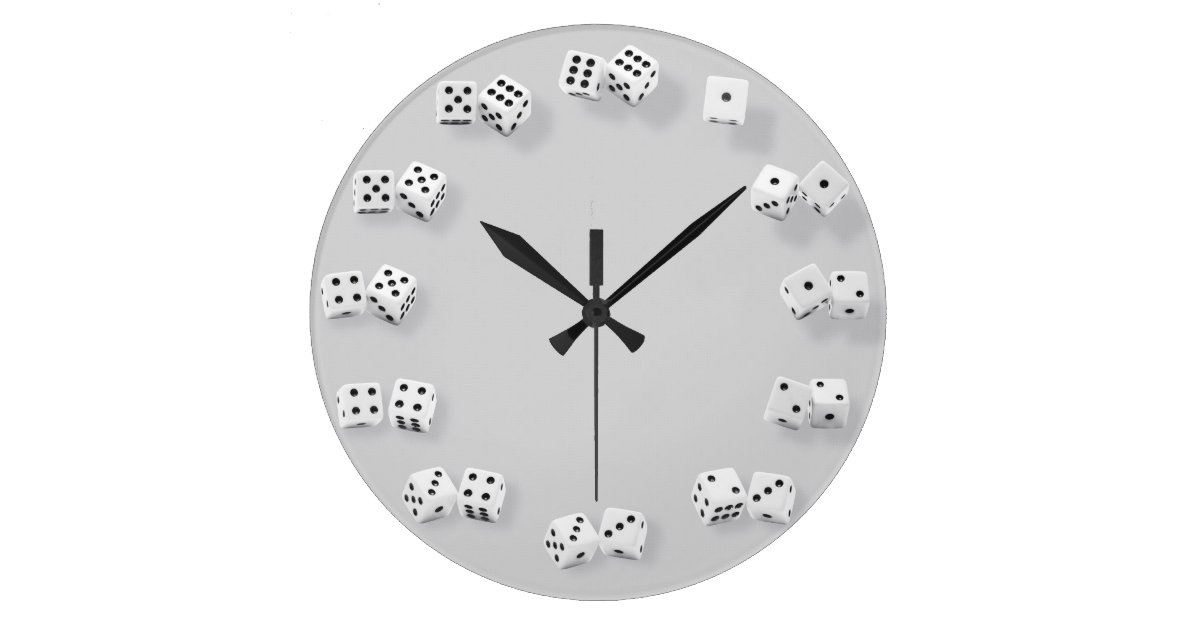 Numbered Dice Novelty Clock | Zazzle.com