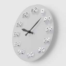 Numbered Dice Novelty Clock | Zazzle
