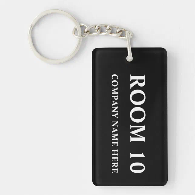 Numbered Hotel room keychains | Customizable | Zazzle