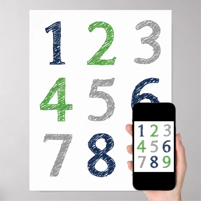 Numbers 123 Poster | Zazzle