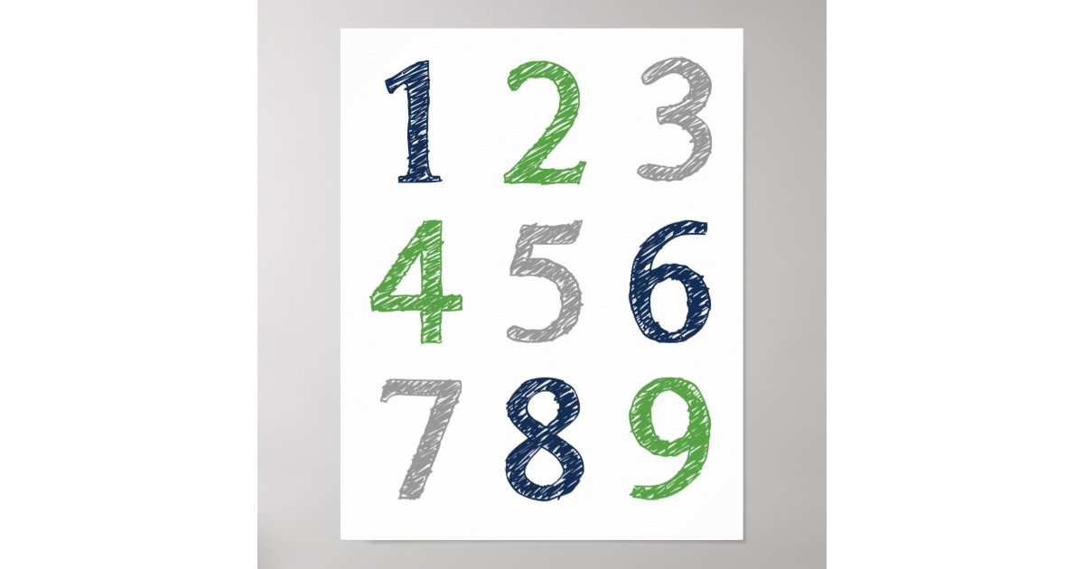 Numbers 123 Poster | Zazzle