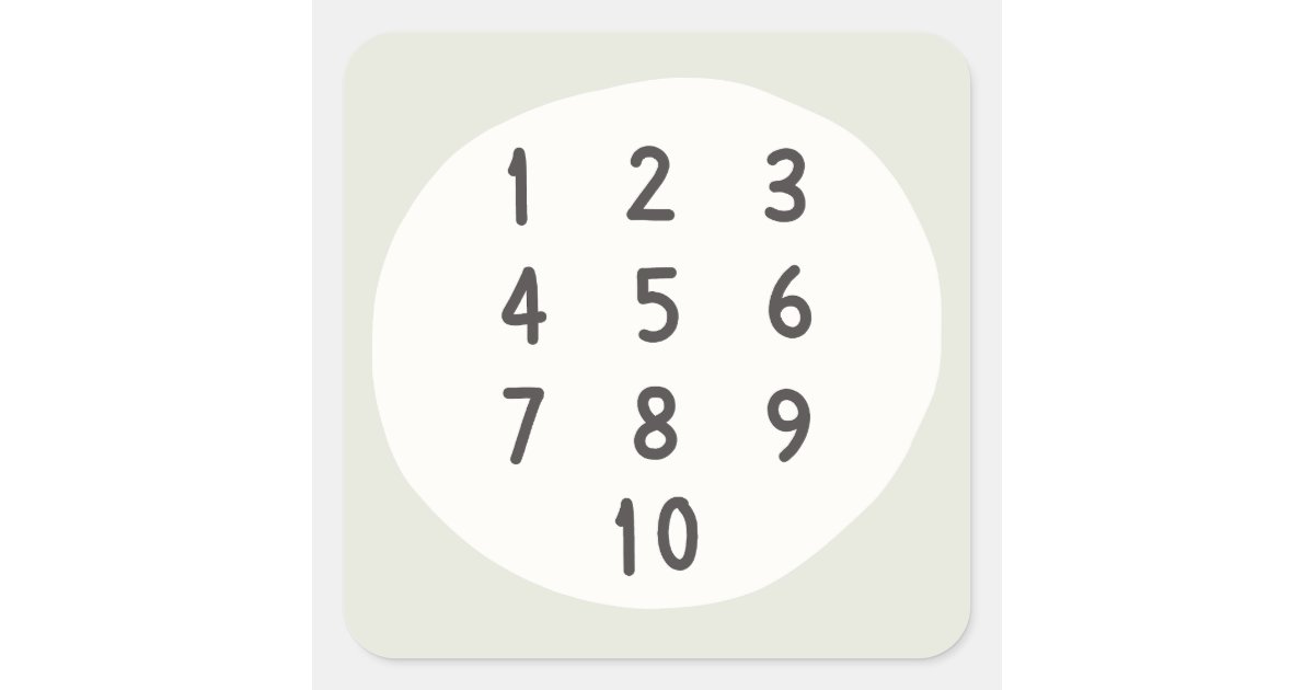 numbers 1-10 counting Stickers & Labels | Zazzle