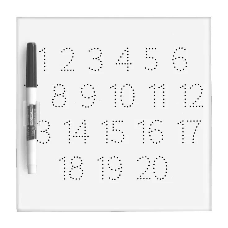 Numbers 1-20 Practice for Kids! Dry Erase Board | Zazzle