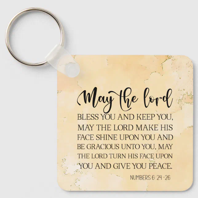Numbers 6:24-26 The Lord Bless You and Keep You Keychain | Zazzle