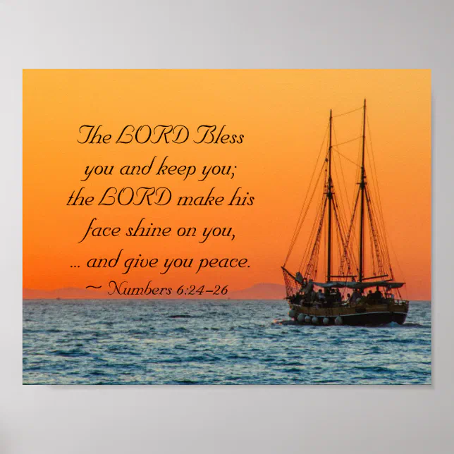 Numbers 6 24-26 The Lord bless you and keep you Poster | Zazzle
