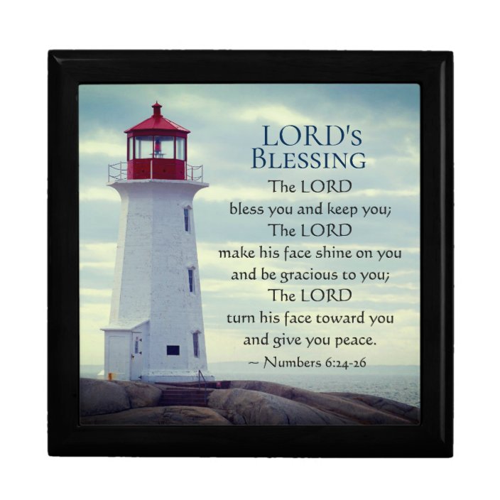 Numbers 6 24-26 The Lord Bless You, Lighthouse Gift Box | Zazzle.com
