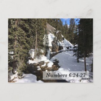 Numbers 6:24-27 Christian Bible Verse Memory Postcard | Zazzle