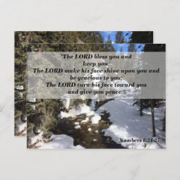 Numbers 6:24-27 Christian Bible Verse Memory Postcard | Zazzle