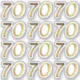 Numbers 70 Faux Gold 70th Anniversary Sticker | Zazzle