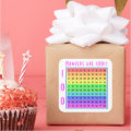 "Numbers are cool!" 1-100 Chart Custom Sticker | Zazzle