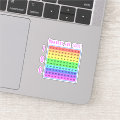 "Numbers are cool!" Hundreds Chart Vinyl Sticker | Zazzle