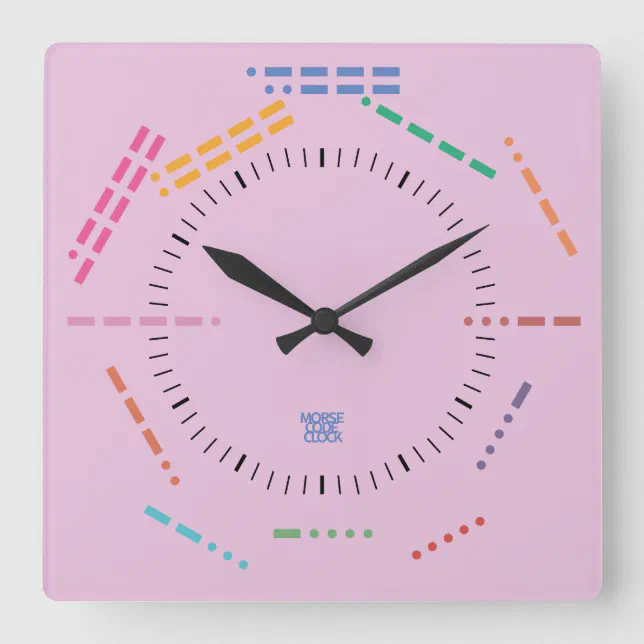 NUMBERS CODE MORSE CLOCK BY MASANSER PIXELAT | Zazzle