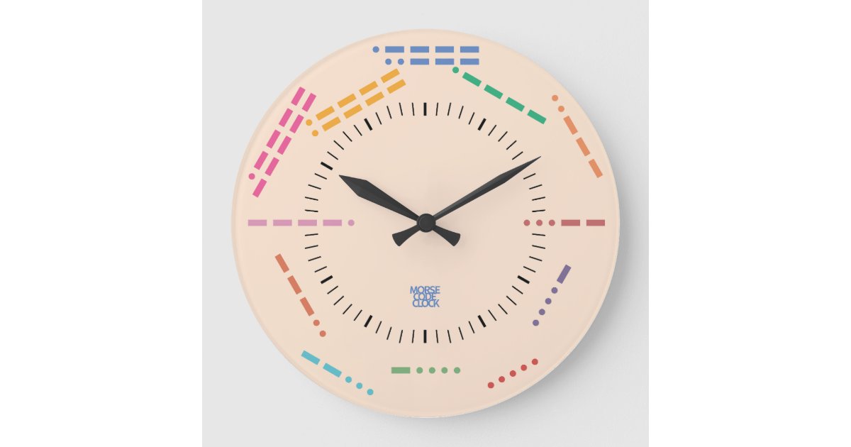 NUMBERS CODE MORSE CLOCK BY MASANSER PIXELAT | Zazzle