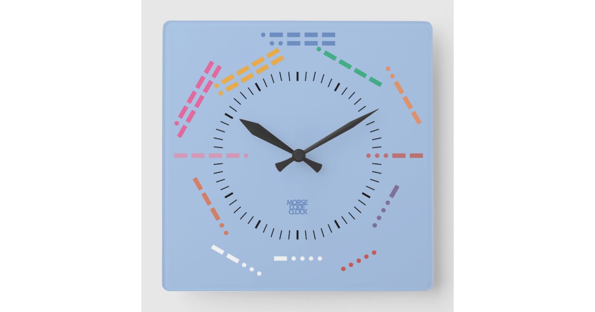 NUMBERS CODE MORSE CLOCK BY MASANSER PIXELAT | Zazzle