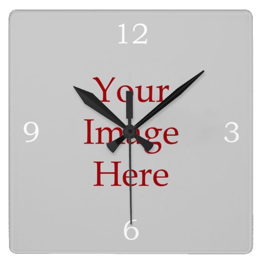 Numbers Create Your Own Square Wall Clock | Zazzle.com
