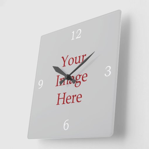 Numbers Create Your Own Square Wall Clock | Zazzle