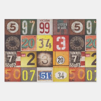 Numbers for furniture decoupage or collage paper | Zazzle