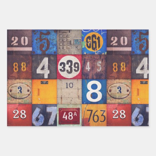 Numbers for furniture decoupage or collage paper | Zazzle