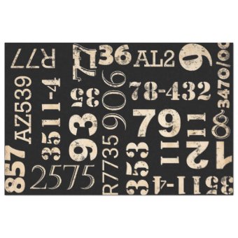 Numbers Furniture Decoupage Paper | Zazzle