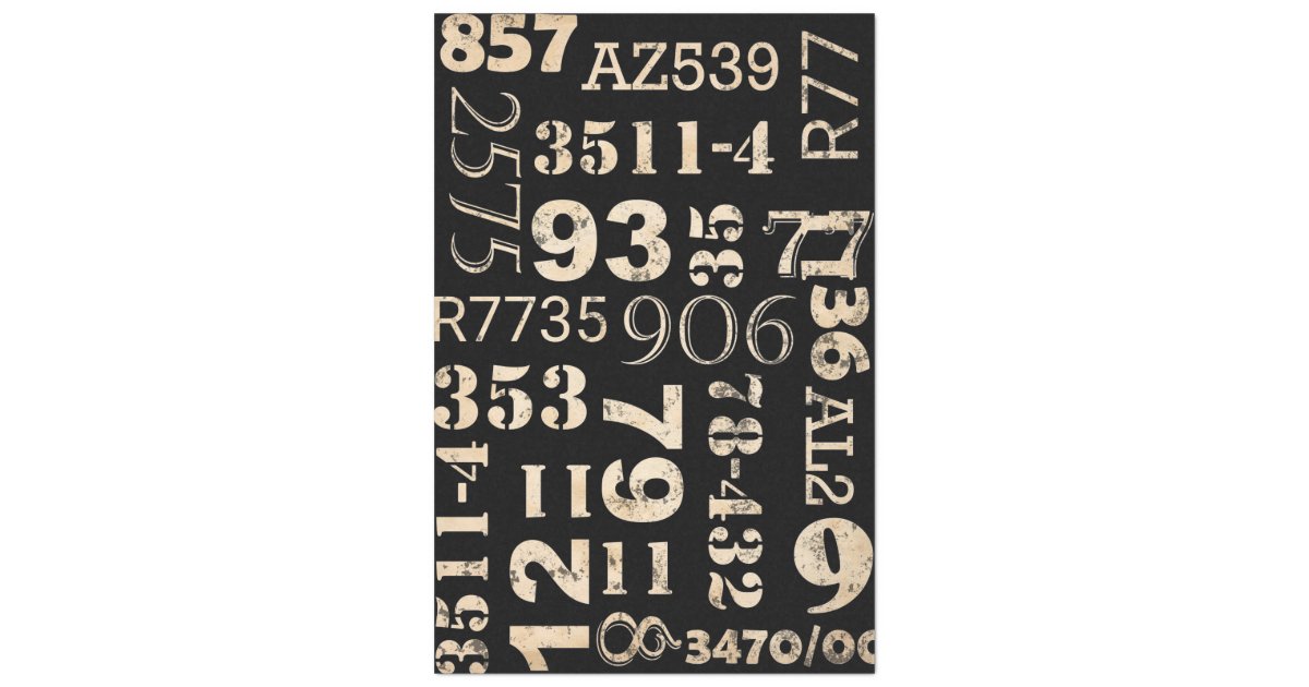 Numbers Furniture Decoupage Paper | Zazzle
