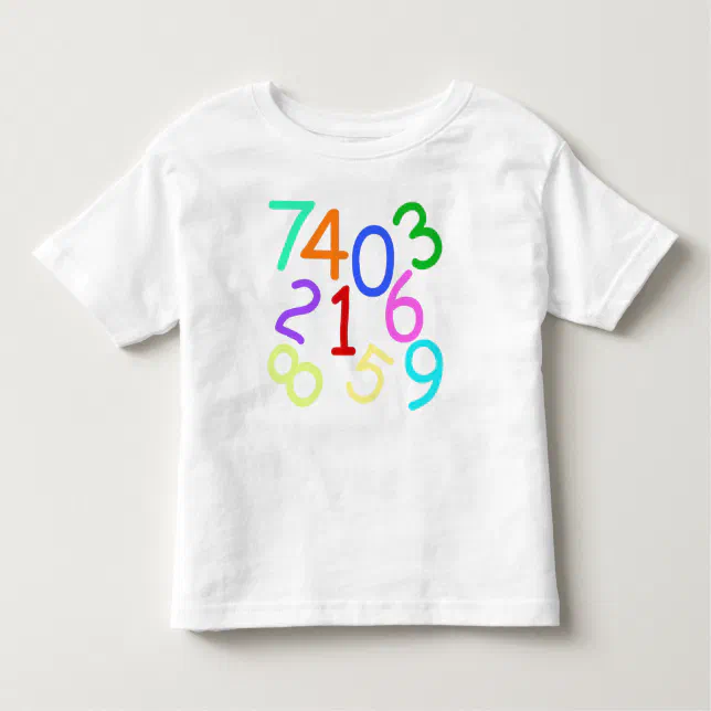 Numbers - Kids T-shirt | Zazzle