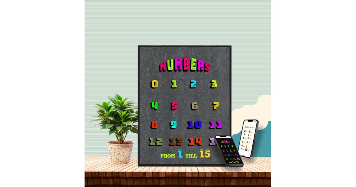 Numbers learning for kids poster | Zazzle