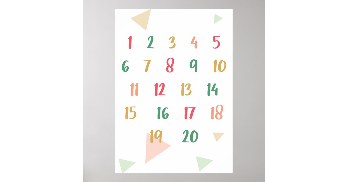 Numbers Poster | Zazzle
