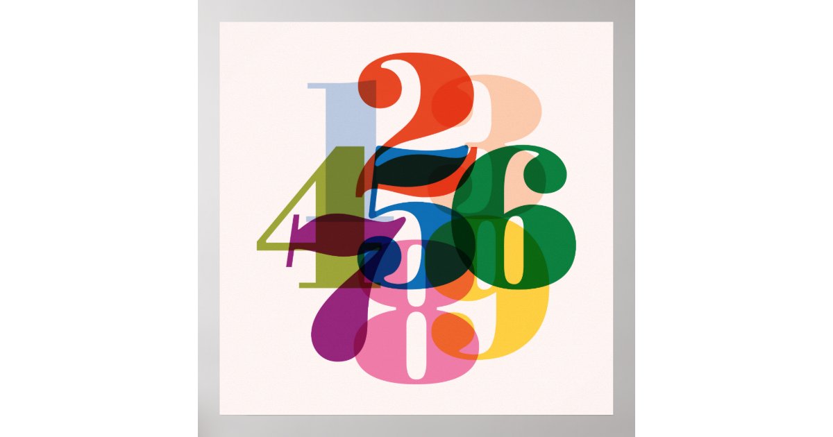 Numbers Print | Zazzle