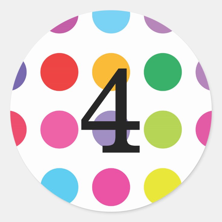 Numbers Round Sticker | Zazzle