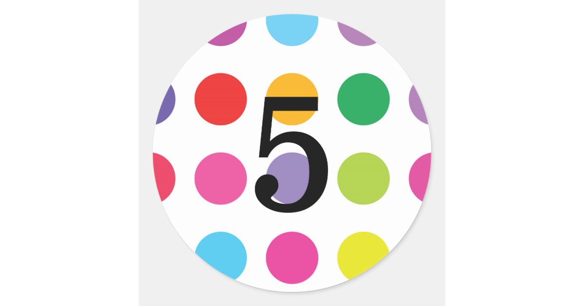 Numbers Round Sticker | Zazzle