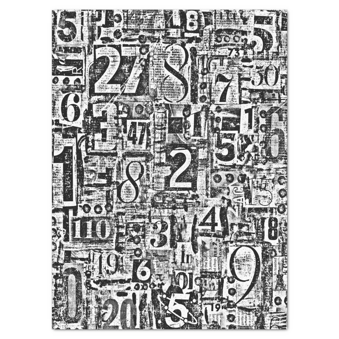 Numbers Tissue or Decoupage Paper | Zazzle