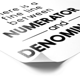 Numerator and Denominator Photo Print | Zazzle