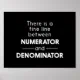 Numerator and Denominator Poster | Zazzle