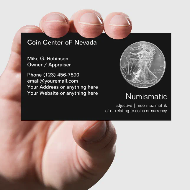 Numismatic Coin Collecting Dealer Business Card | Zazzle