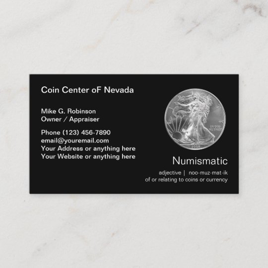 Numismatic Coin Collecting Dealer Business Card | Zazzle.com