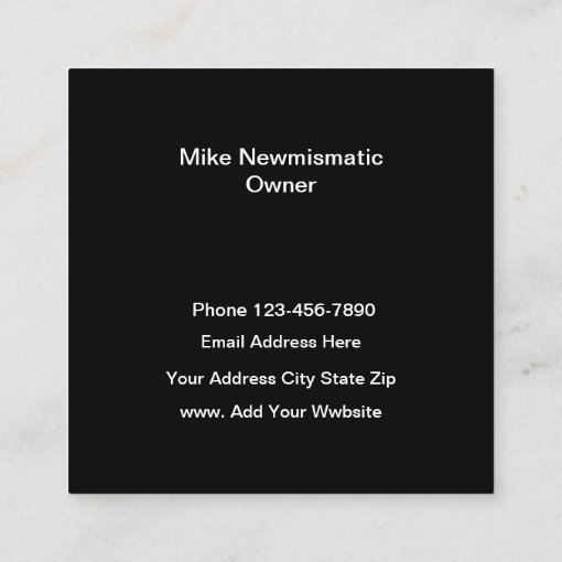 Numismatic Coin Dealer Design Square Business Card | Zazzle