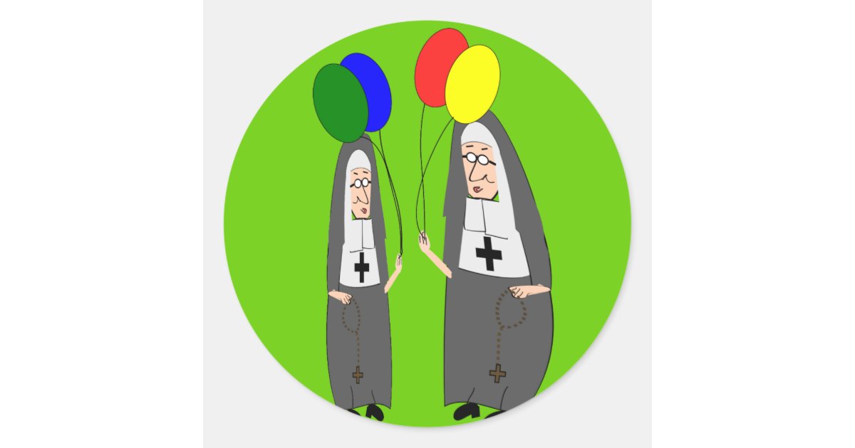 Nun Birthday Gifts Classic Round Sticker | Zazzle