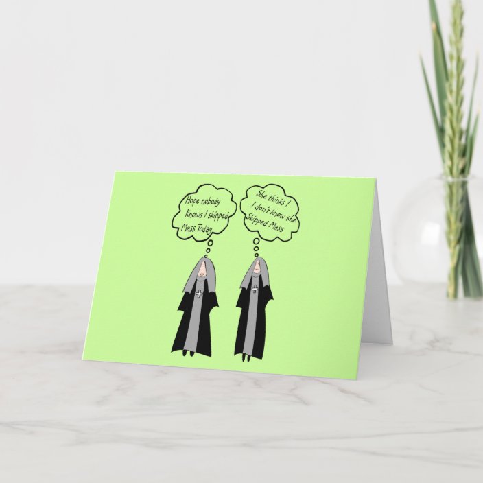 Nun Cards "Things Nuns Think About" Funny | Zazzle.com