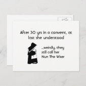 Nun joke - clean humor, Catholic Fun Postcard | Zazzle