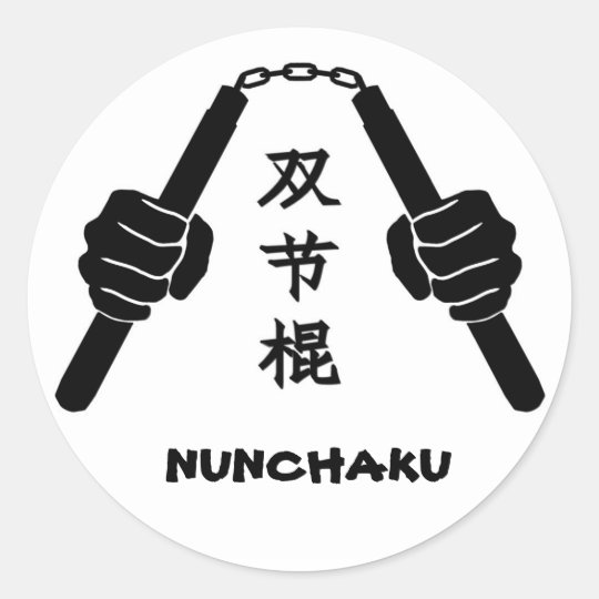 Nunchaku Sticker | Zazzle.com