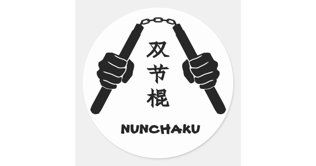 Nunchaku Sticker | Zazzle