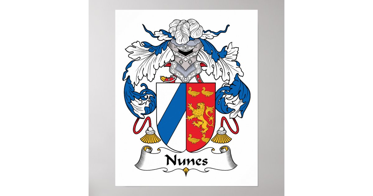 Nunes Family Crest Poster | Zazzle